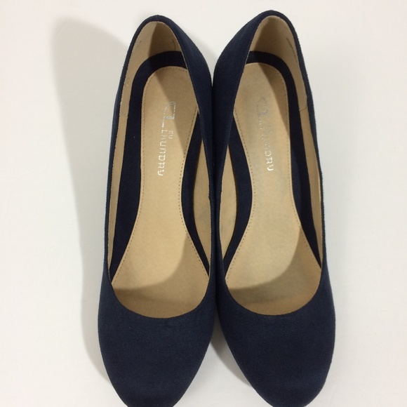 Chinese Laundry | Shoes | Chinese Laundry Blue Round Toe Suede Pump 8w ...